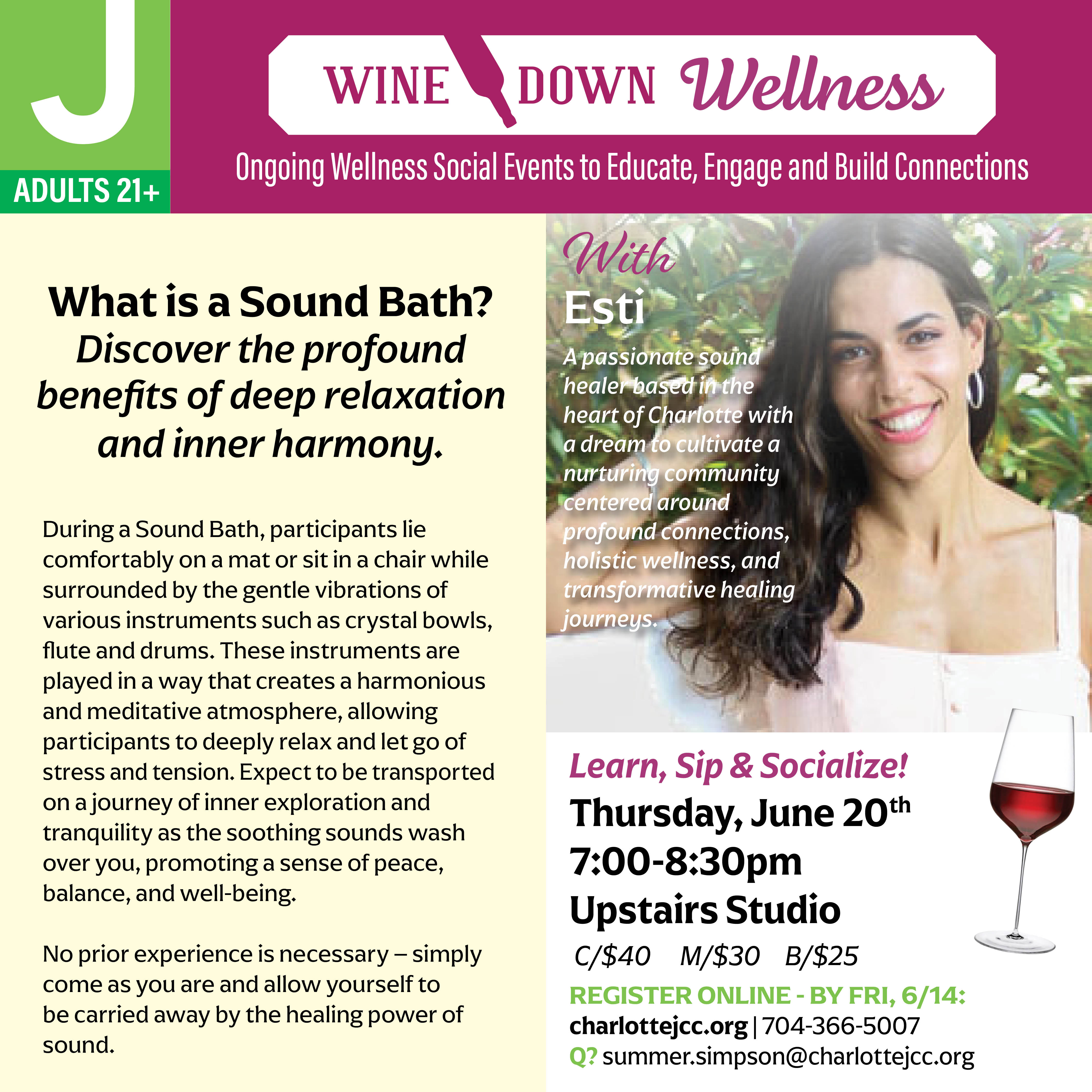 Wine Down Wednesday - Levine Jewish Community Center, Charlotte, NC